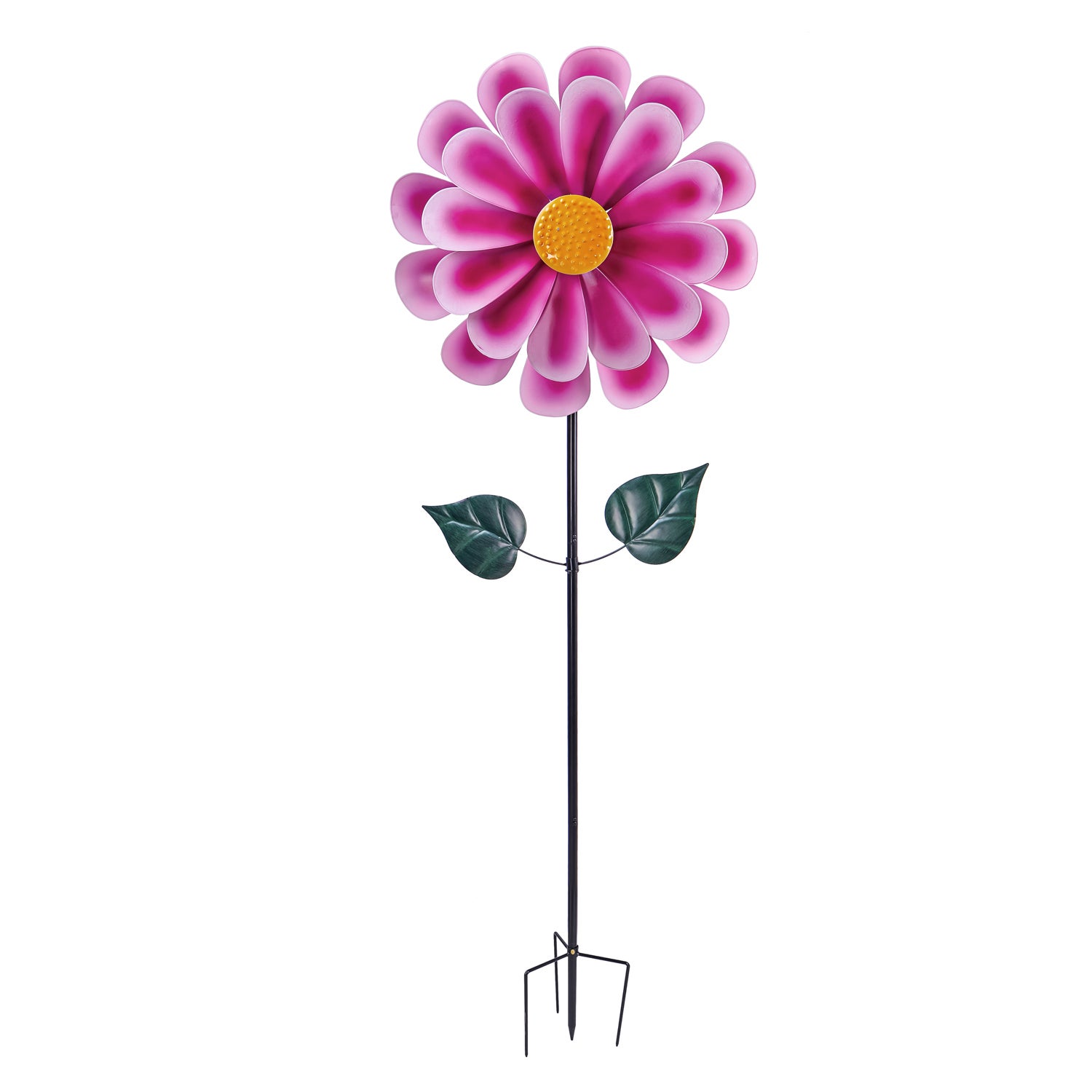 75" Pink Flower Statement Wind Spinner | Plants Plus