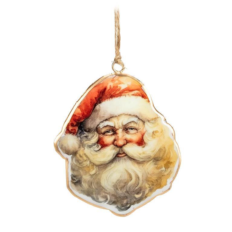Metal Santa Face Ornament | Plants Plus